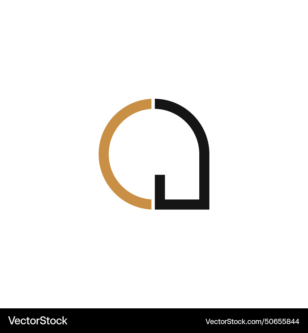 Alphabet initials logo cj jc c and j Royalty Free Vector