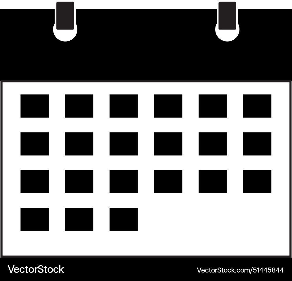 Calendar icon symbol schedule Royalty Free Vector Image