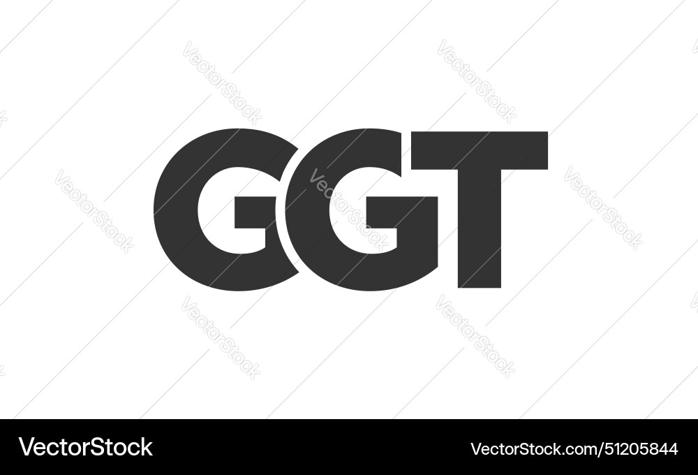 Ggt logo design template with strong and modern Vector Image