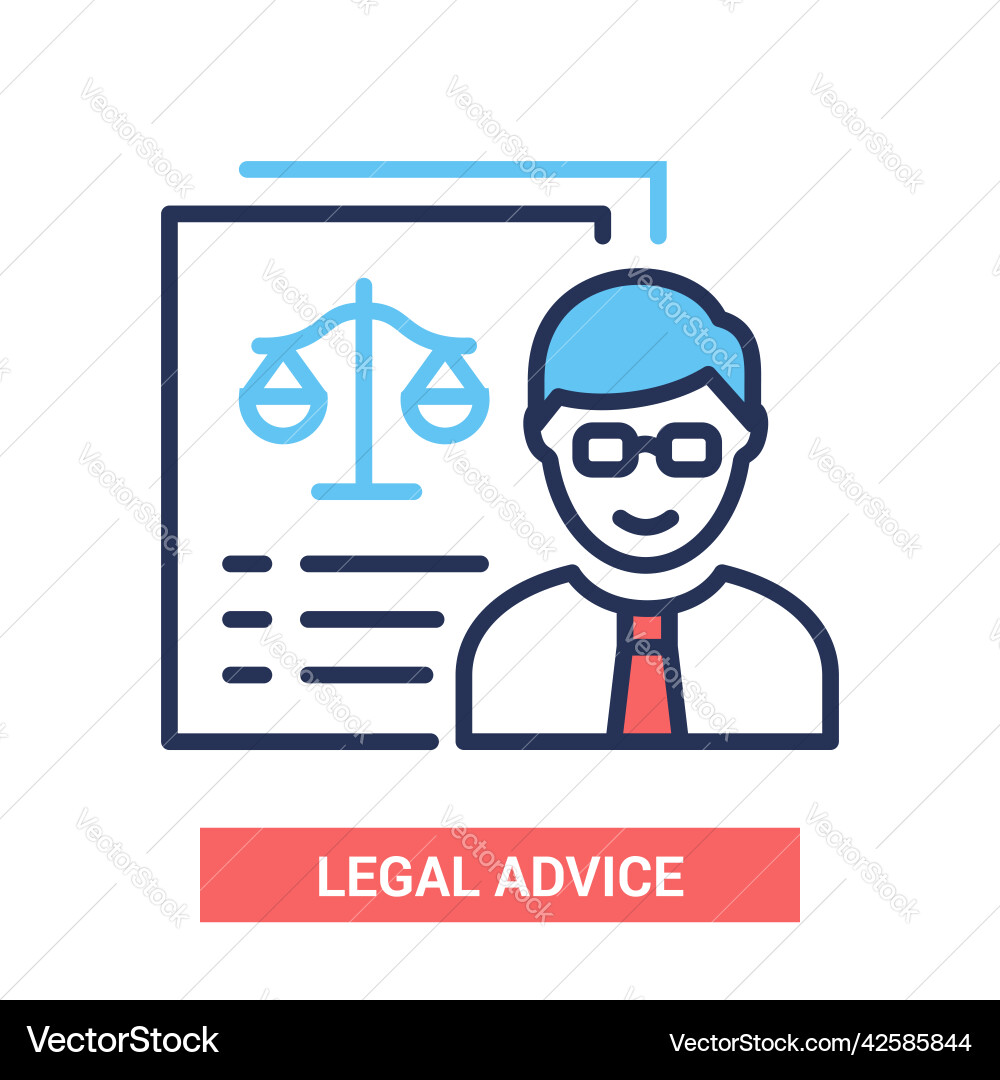 Legal advice - line design single isolated Vector Image