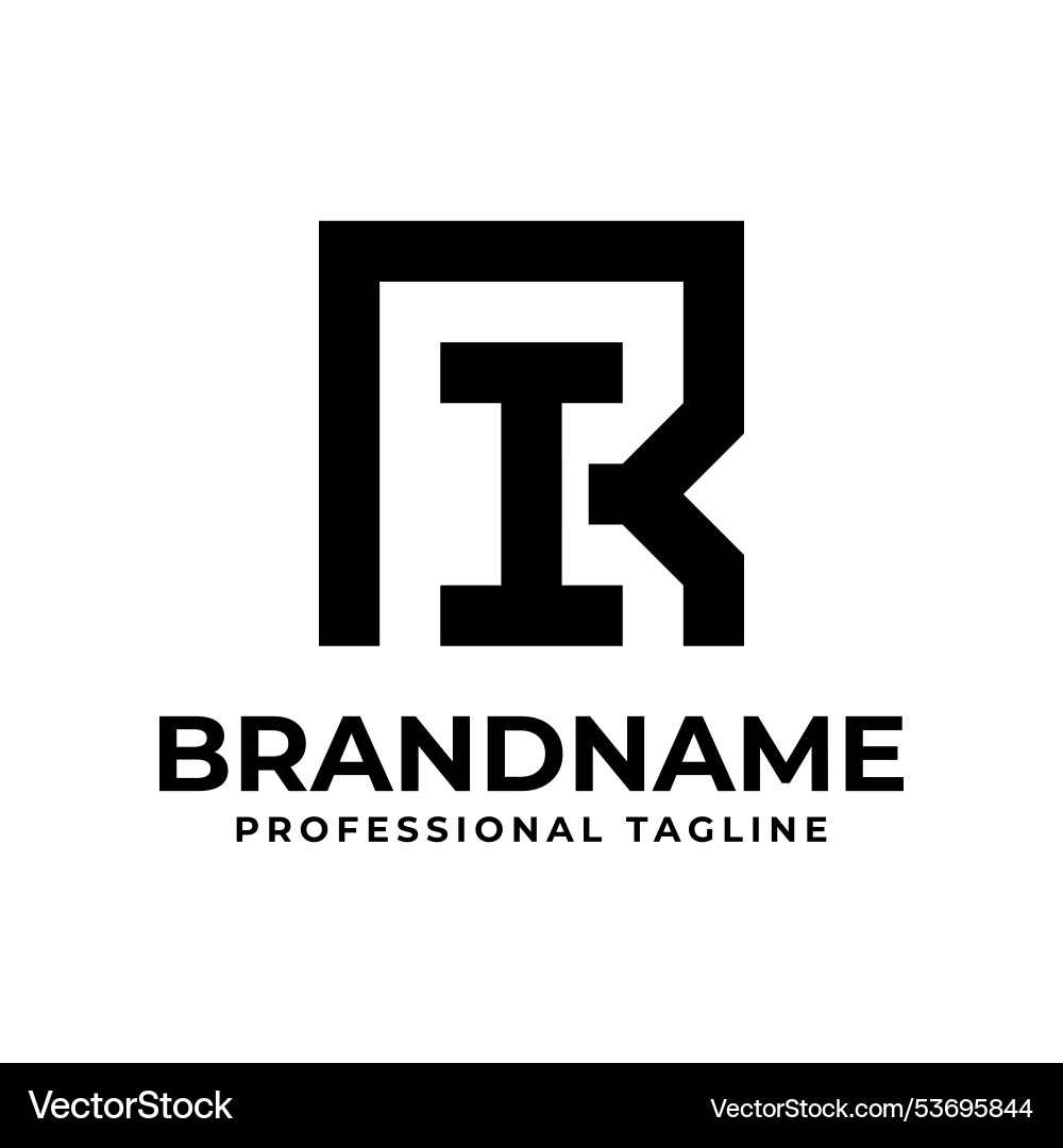 Letters ri monogram logo suitable for any Vector Image