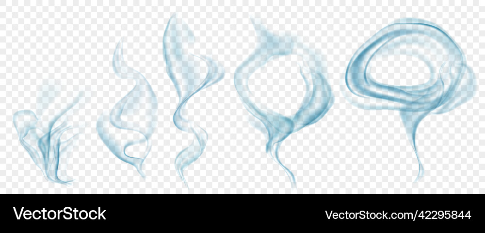 Smoke set Royalty Free Vector Image - VectorStock