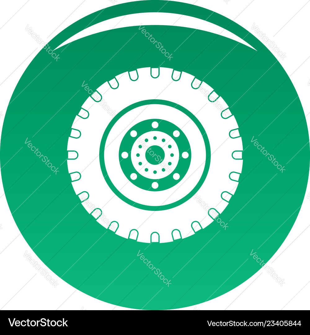 Tyre icon green Royalty Free Vector Image - VectorStock