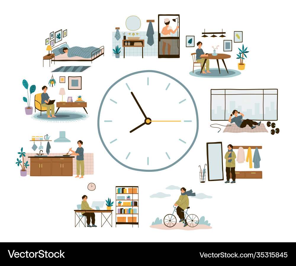 Daily Life & Schedule Royalty Free Vector Image
