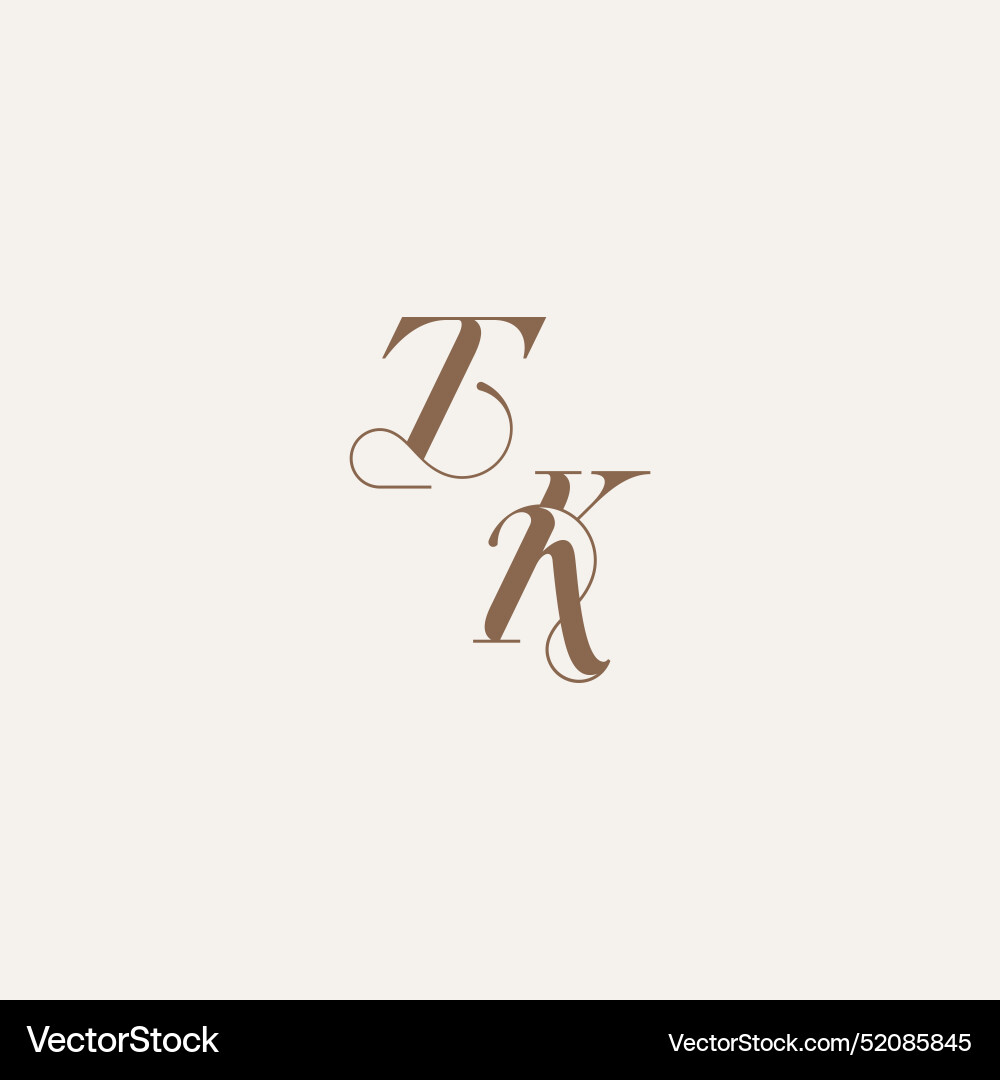 Initial monogram logo wedding concept design Vector Image