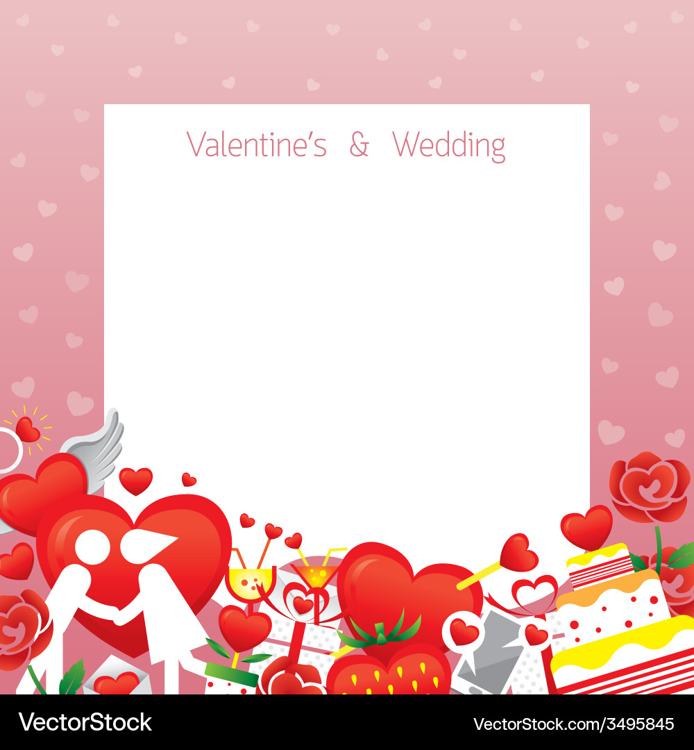 Love border frame Royalty Free Vector Image - VectorStock