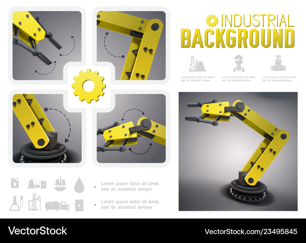 Realistic industrial infographic concept Vector Image