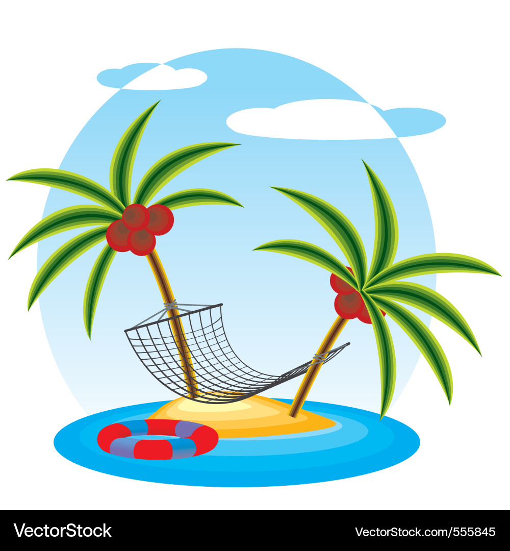 Summer island Royalty Free Vector Image - VectorStock