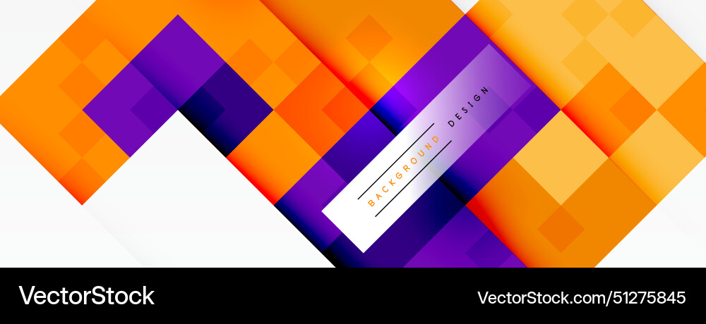 Vibrant purple and orange geometric rectangle Vector Image