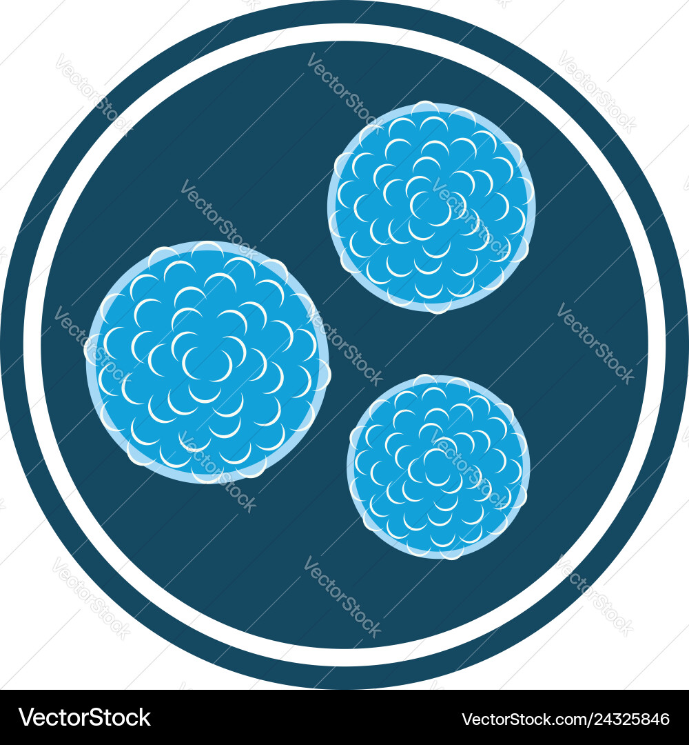 Bacteria blue icon Royalty Free Vector Image - VectorStock