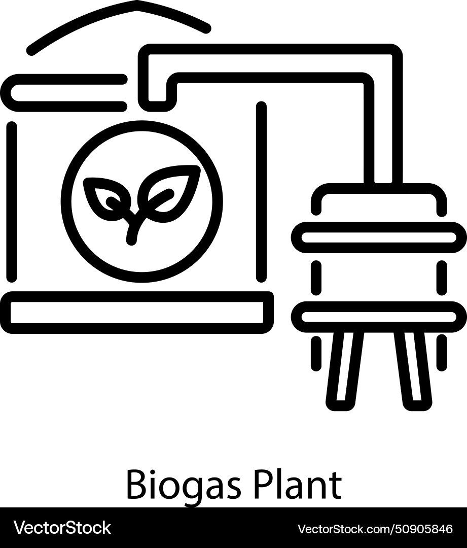 Biogas plant Royalty Free Vector Image - VectorStock