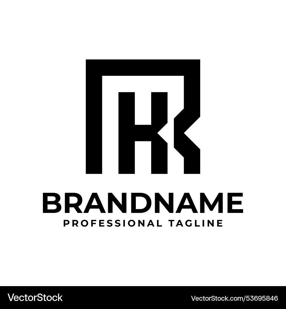 Letters rk monogram logo suitable for any Vector Image