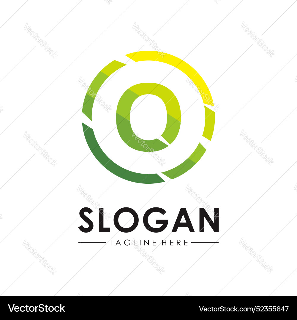 Abstract circle letter o logo design template Vector Image