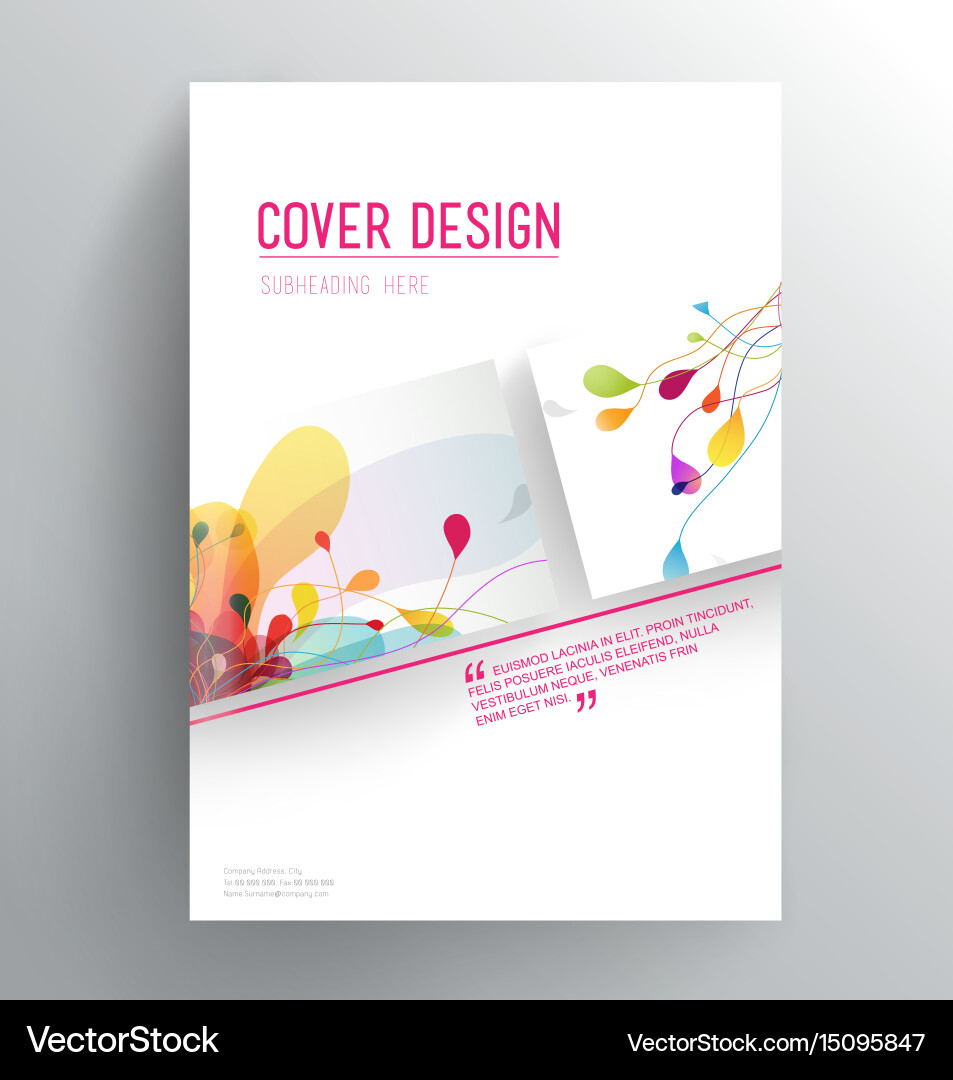 Abstract Colorful Splash Book Cover Royalty Free Vector