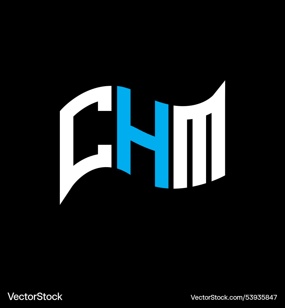 Chm logo design simple and modern Royalty Free Vector Image