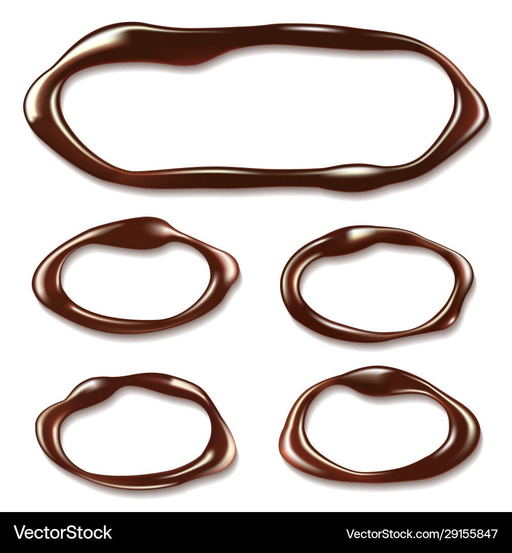 Chocolate syrup banners Royalty Free Vector Image