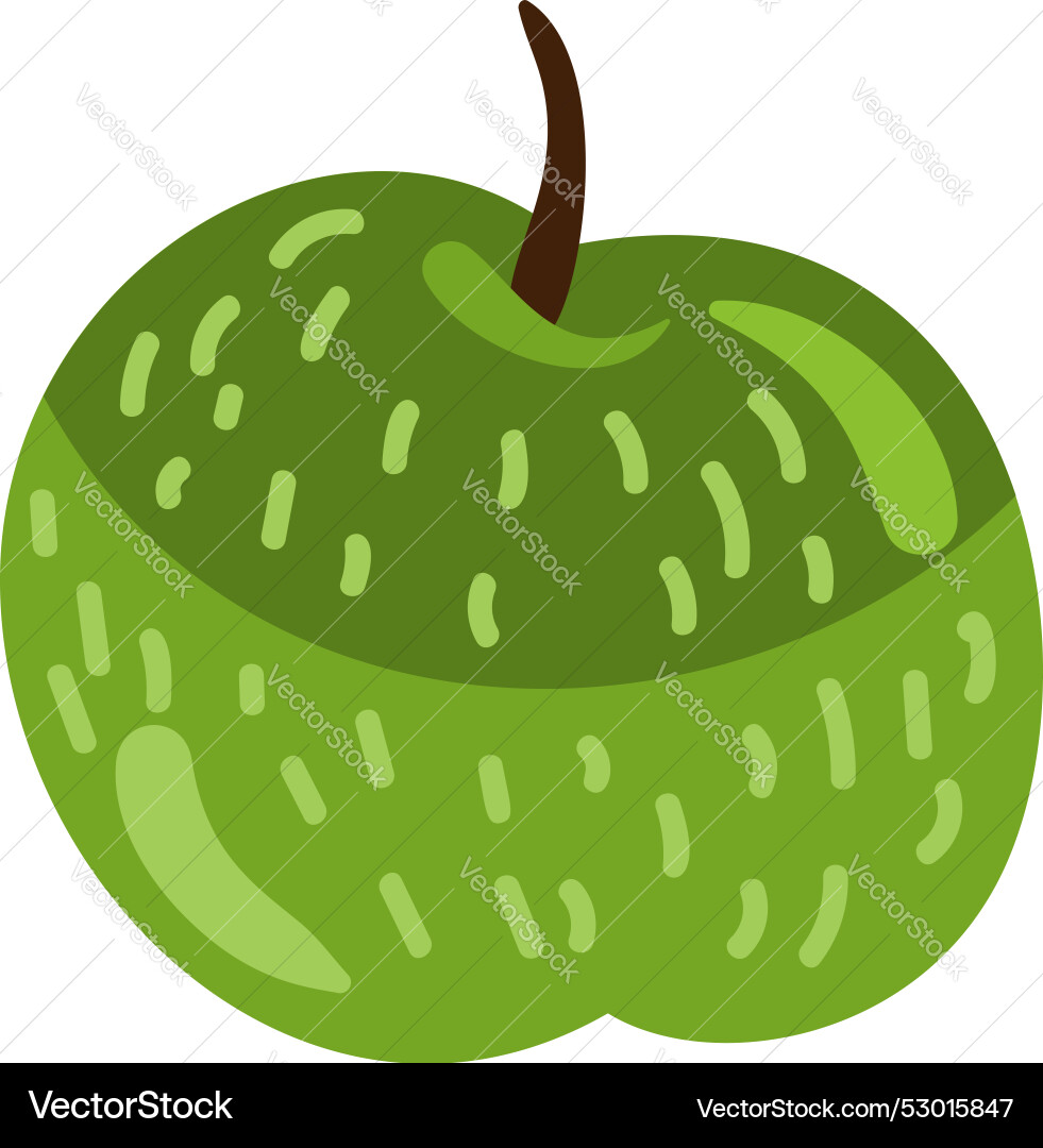 Fragrant green apple sour healthy fruit Royalty Free Vector