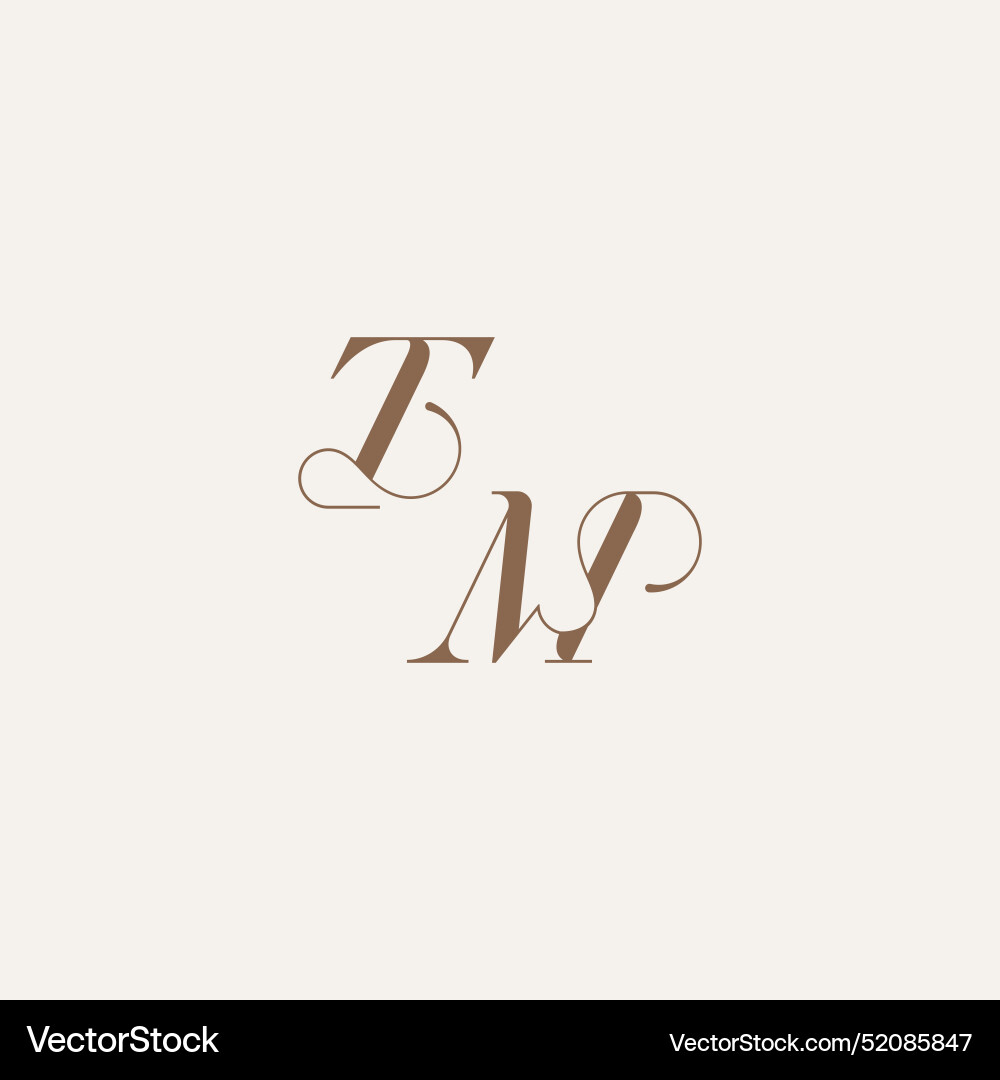 Initial monogram logo wedding concept design Vector Image