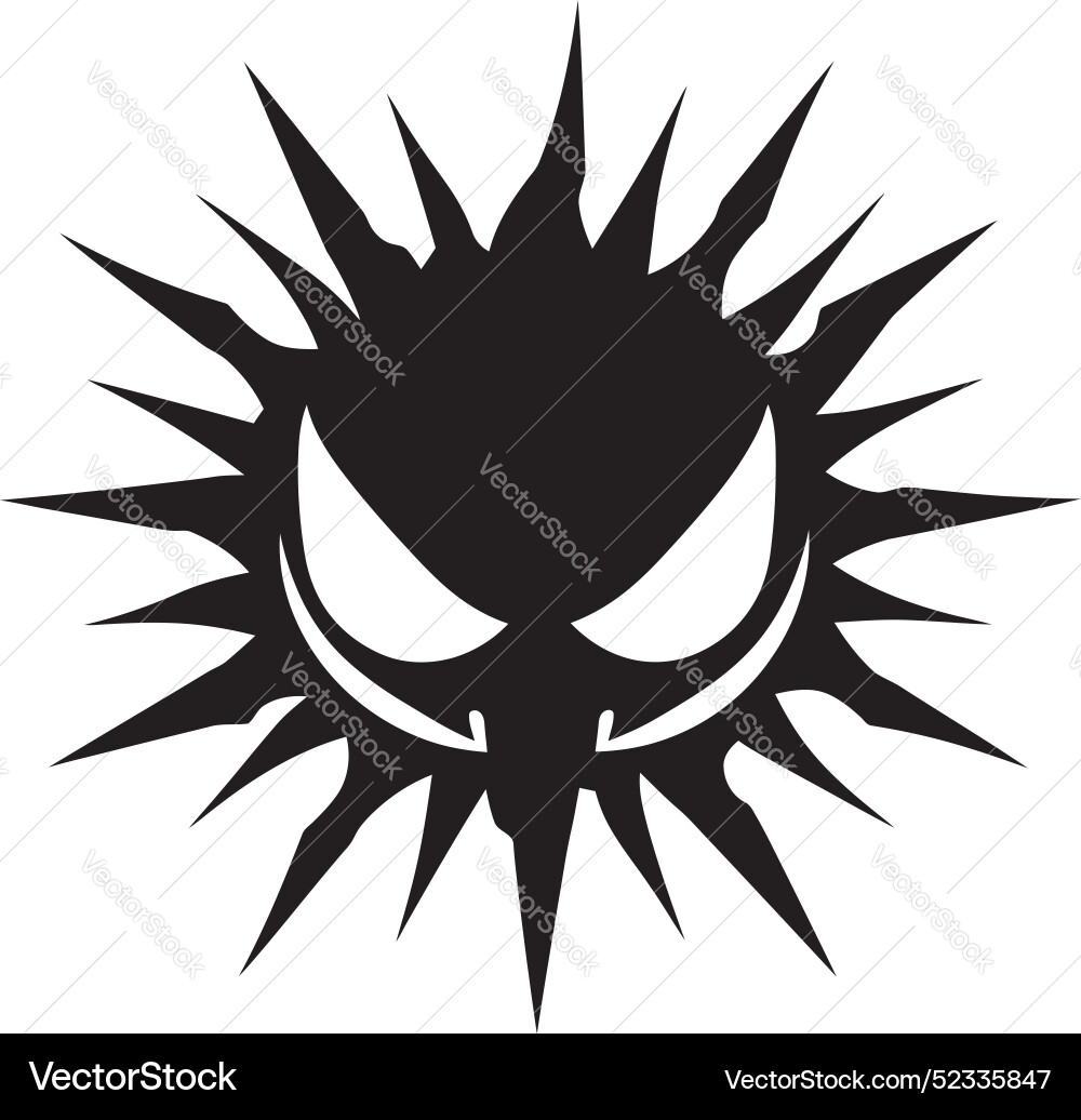 Scorched solstice angry suns icon design Vector Image