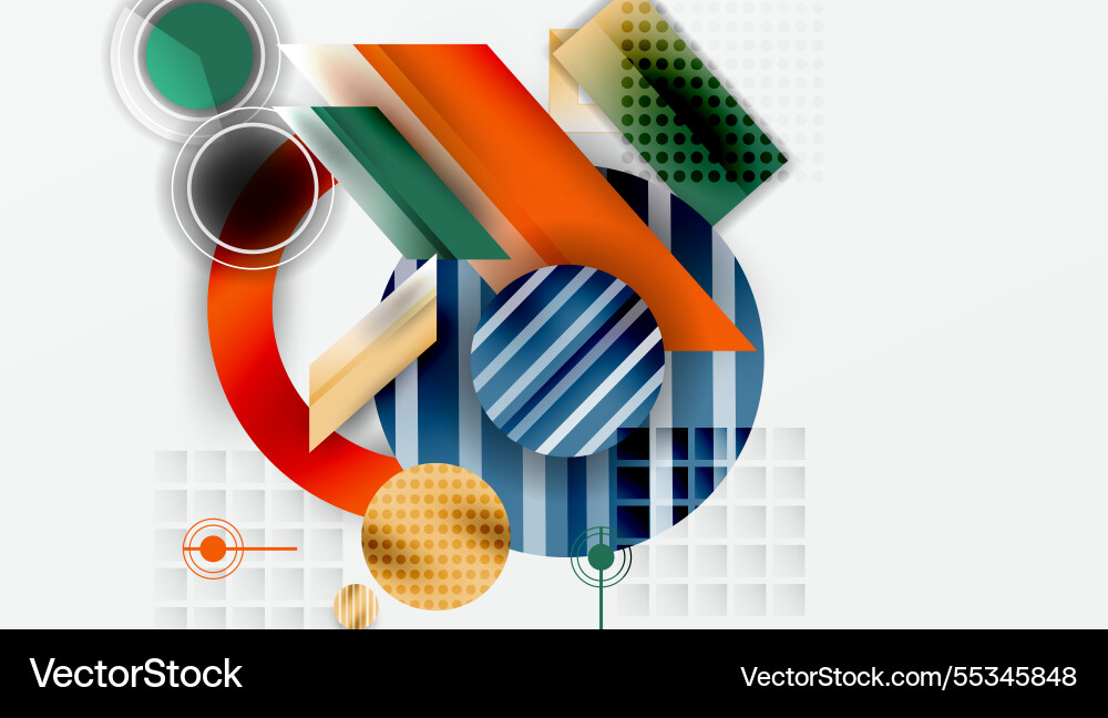 Dynamic complex geometric abstract background Vector Image