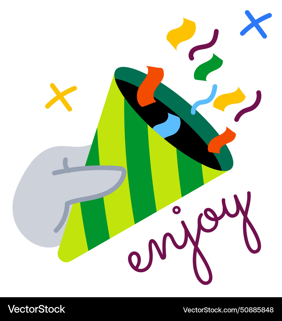 Enjoy party Royalty Free Vector Image - VectorStock