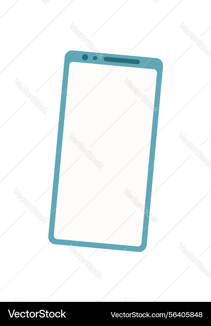 Flat smartphone template with blank screen Vector Image