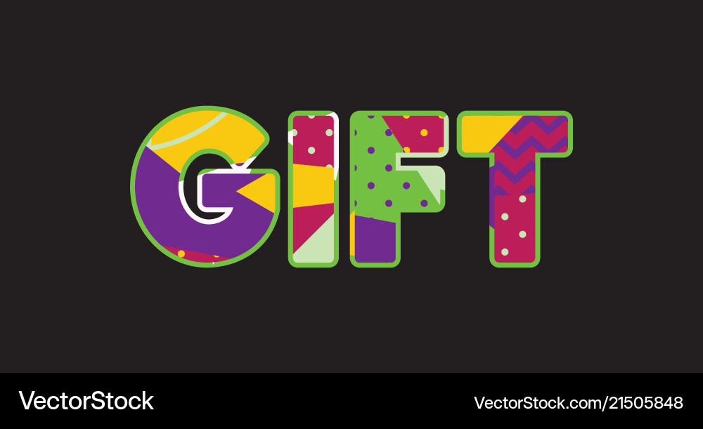 Gift concept word art Royalty Free Vector Image