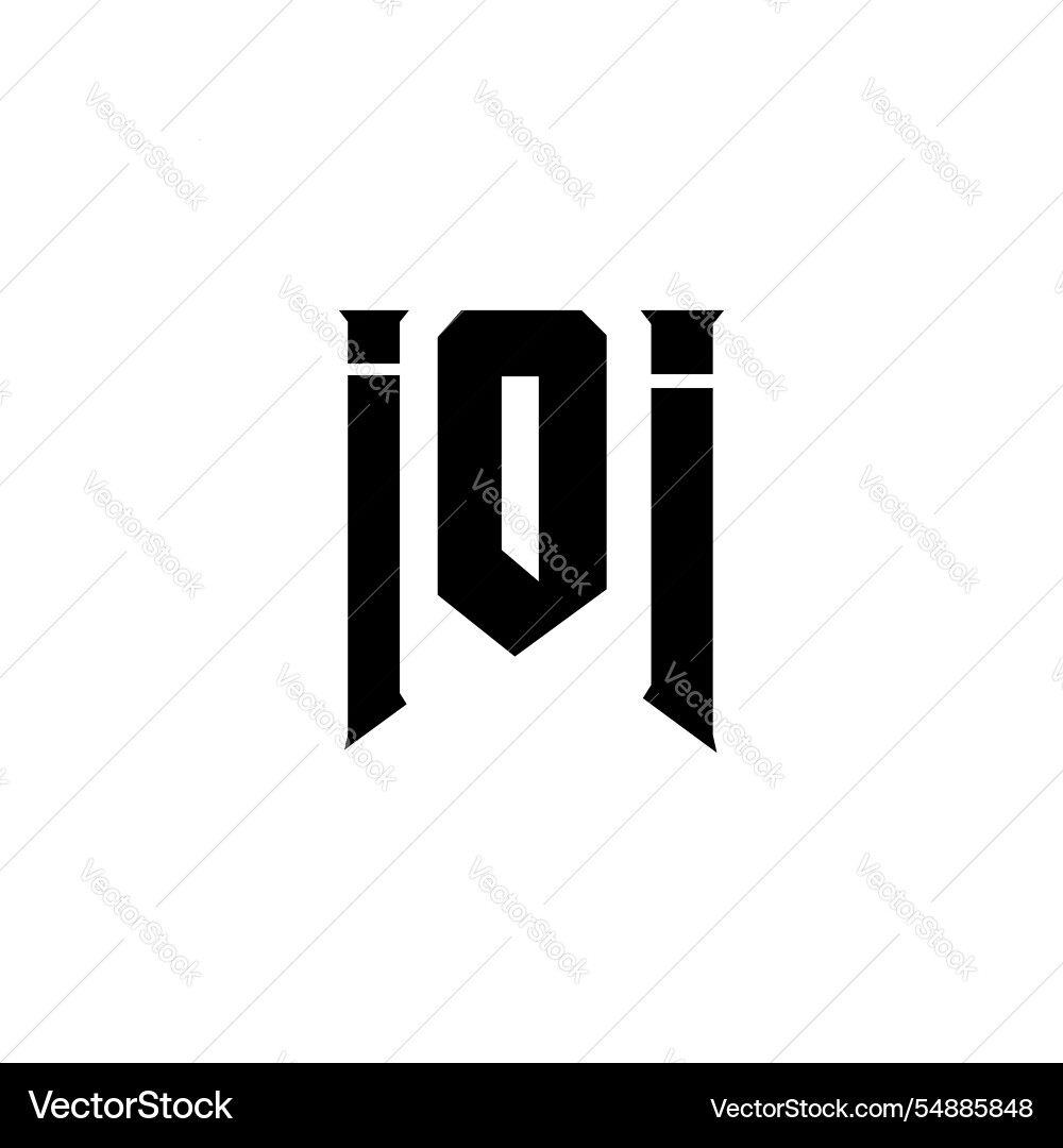 Ioi Brief Logo Design für Technologieunternehmen Vektorbild