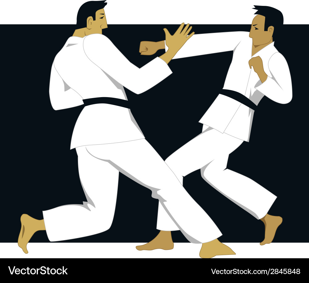Jujitsu Training Royalty Free Vector Image - VectorStock