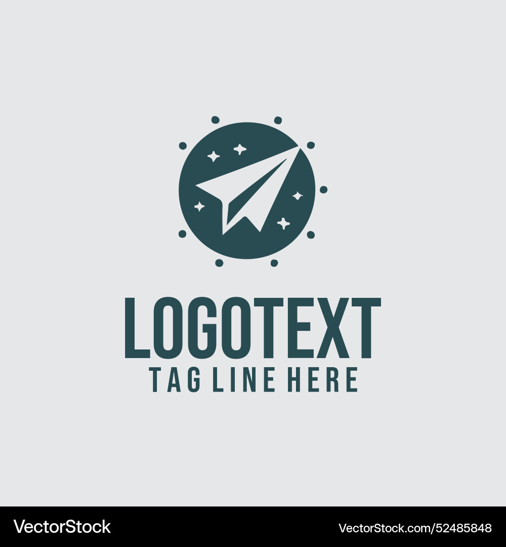 Paper plane logo Royalty Free Vector Image - VectorStock