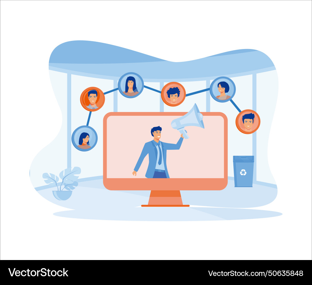 People share information with affiliate referrals Vector Image