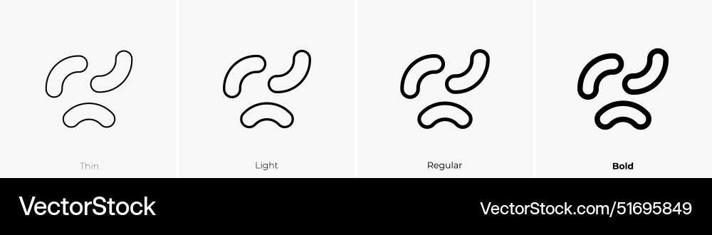 Germs icon thin light regular and bold style Vector Image