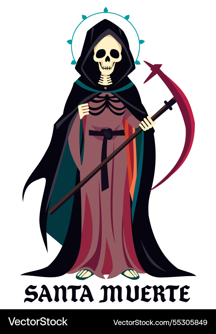 Holy death with scythe isolated Royalty Free Vector Image