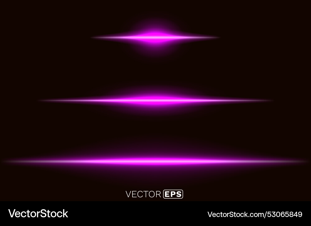 Laser light beam on black background Royalty Free Vector