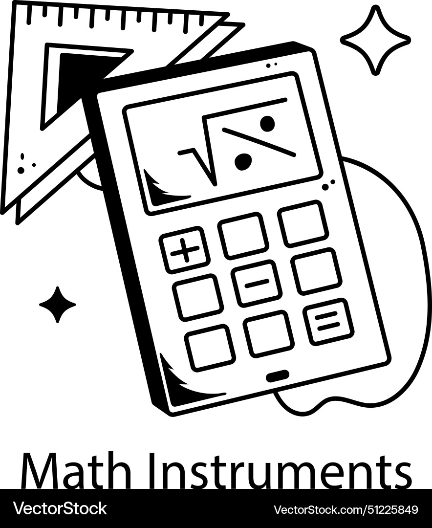 Math instruments Royalty Free Vector Image - VectorStock