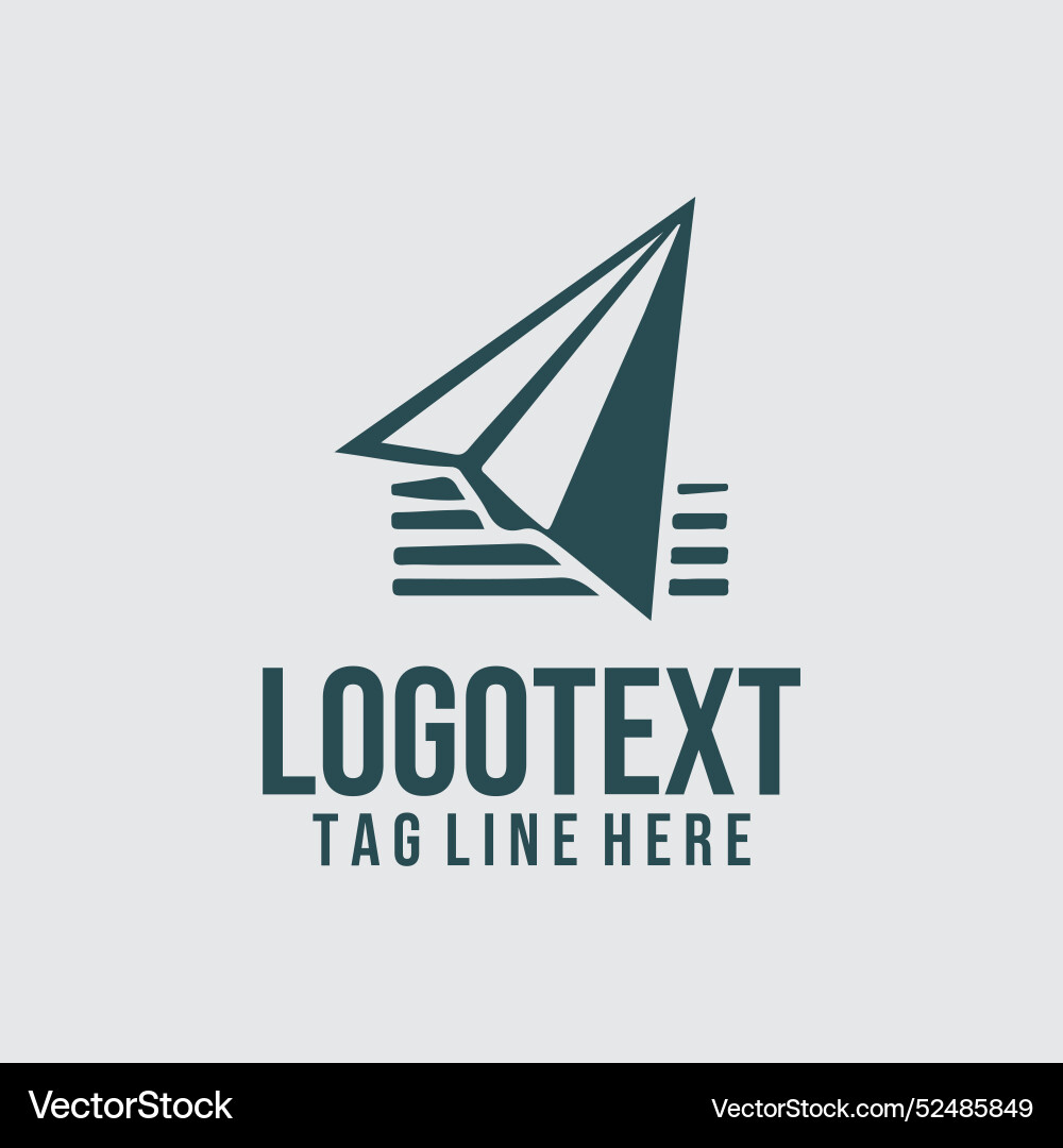 Paper plane logo Royalty Free Vector Image - VectorStock