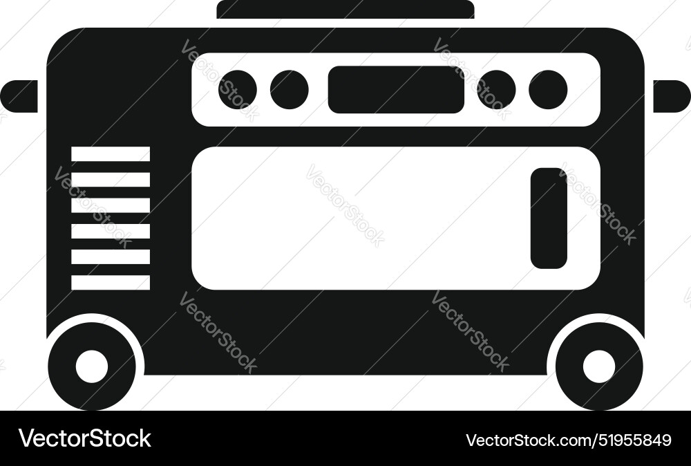 Portable generator providing electricity during Vector Image