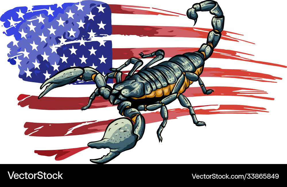 Realistic scorpion cartoon Royalty Free Vector Image
