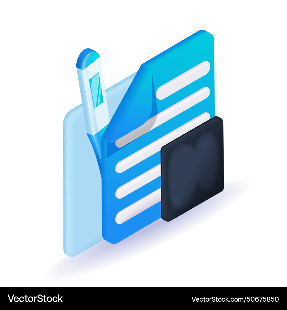 3d isometric people character Royalty Free Vector Image