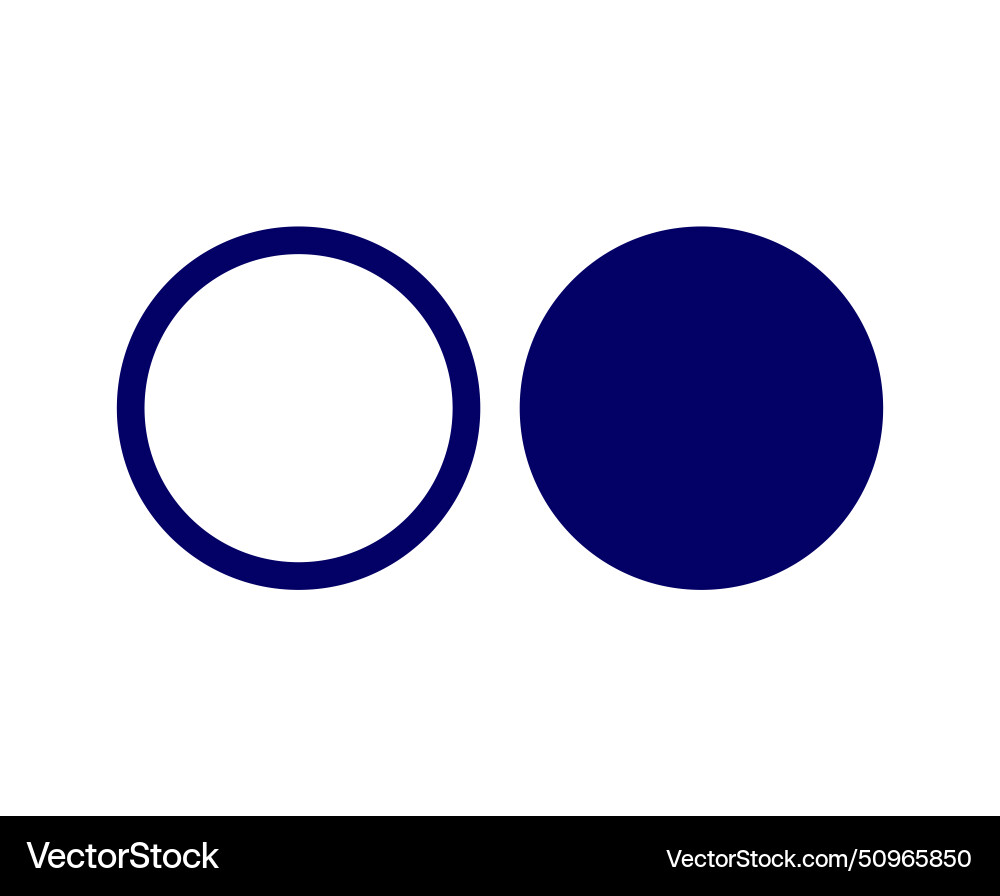 Circle outline stroke and shape blue symbol Vector Image