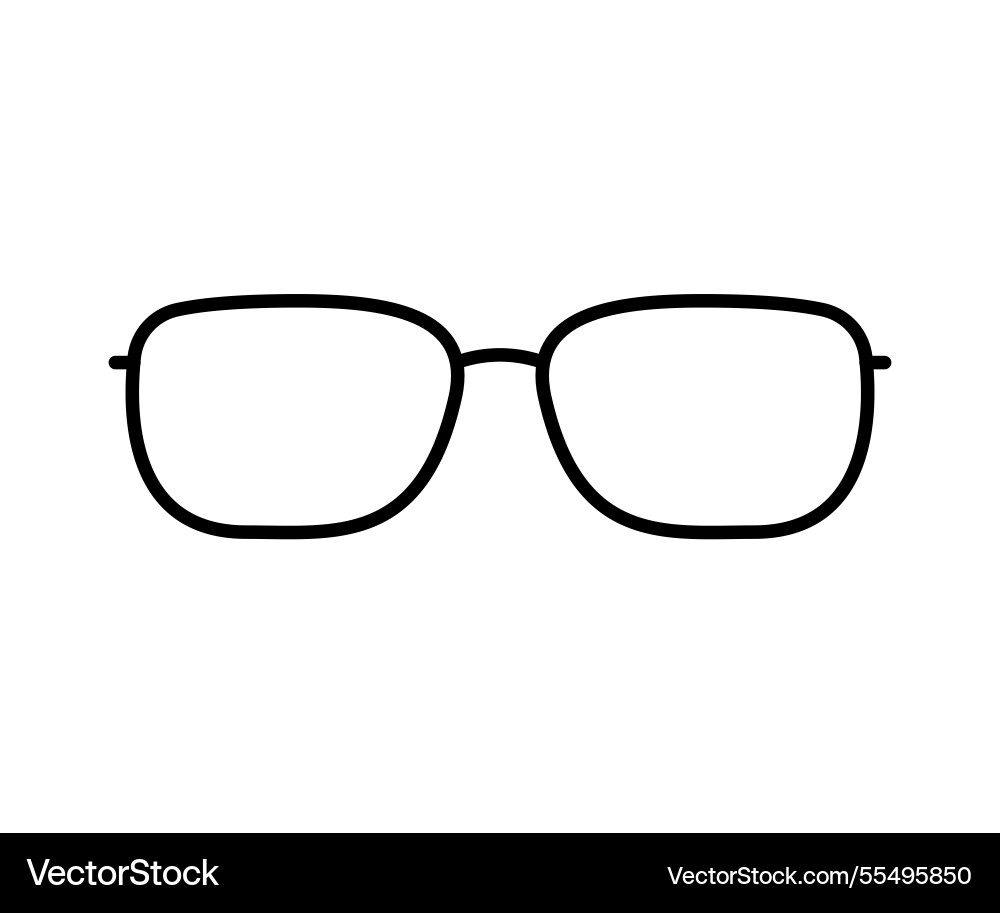 Eyeglasses on everyday line frame glasses Vector Image