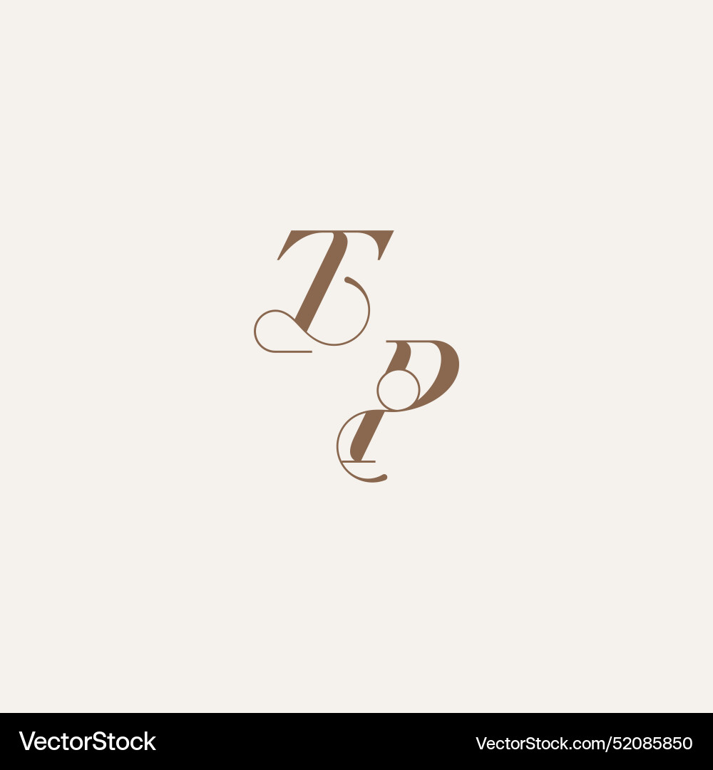Initial monogram logo wedding concept design Vector Image
