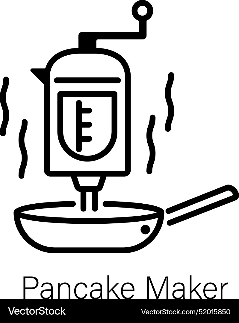 Pancake maker Royalty Free Vector Image - VectorStock