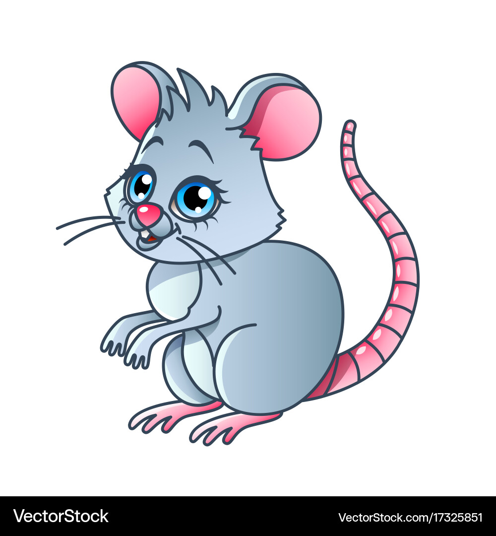 Cartoon mouse isolated Royalty Free Vector Image