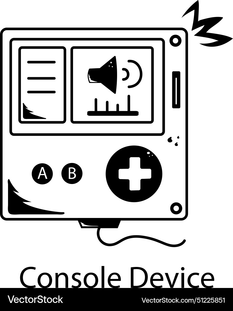 Console device Royalty Free Vector Image - VectorStock