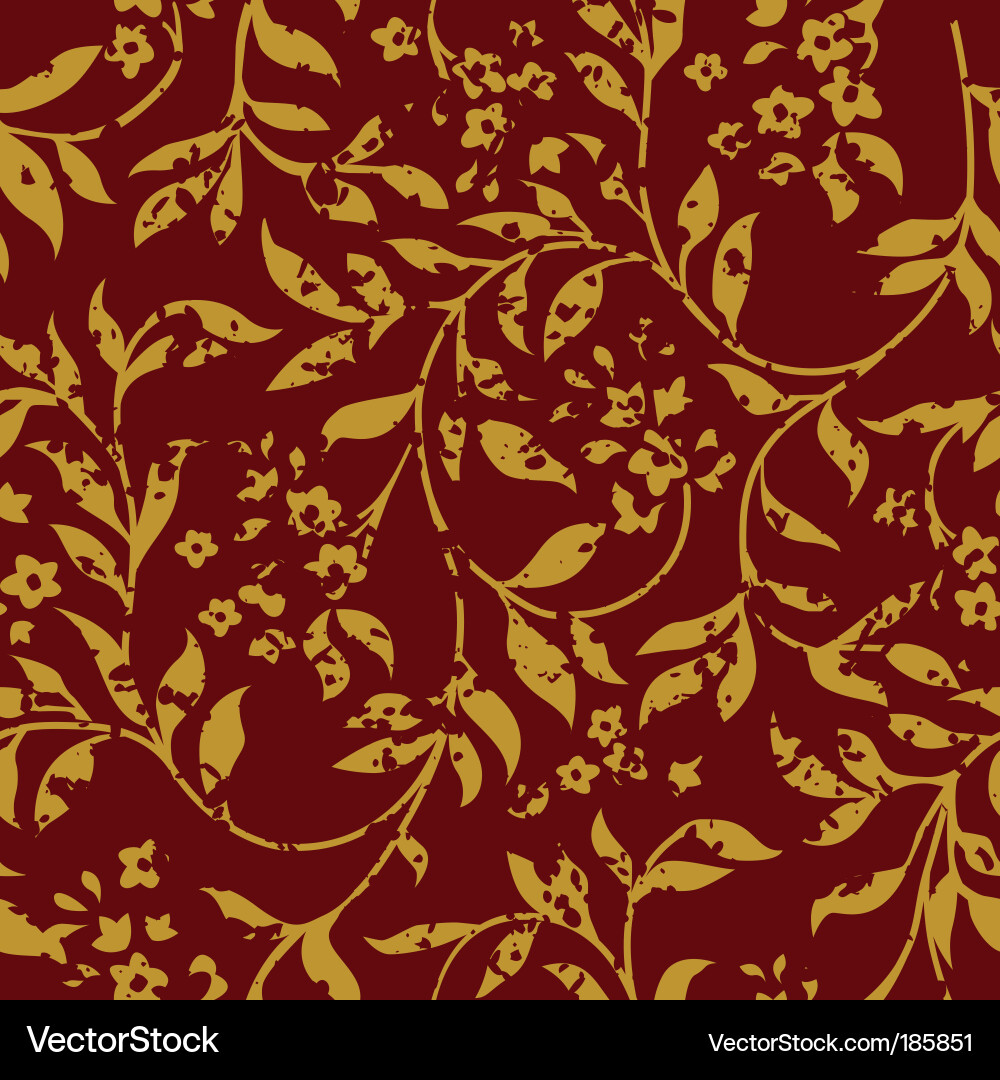 Distressed ivy pattern Royalty Free Vector Image