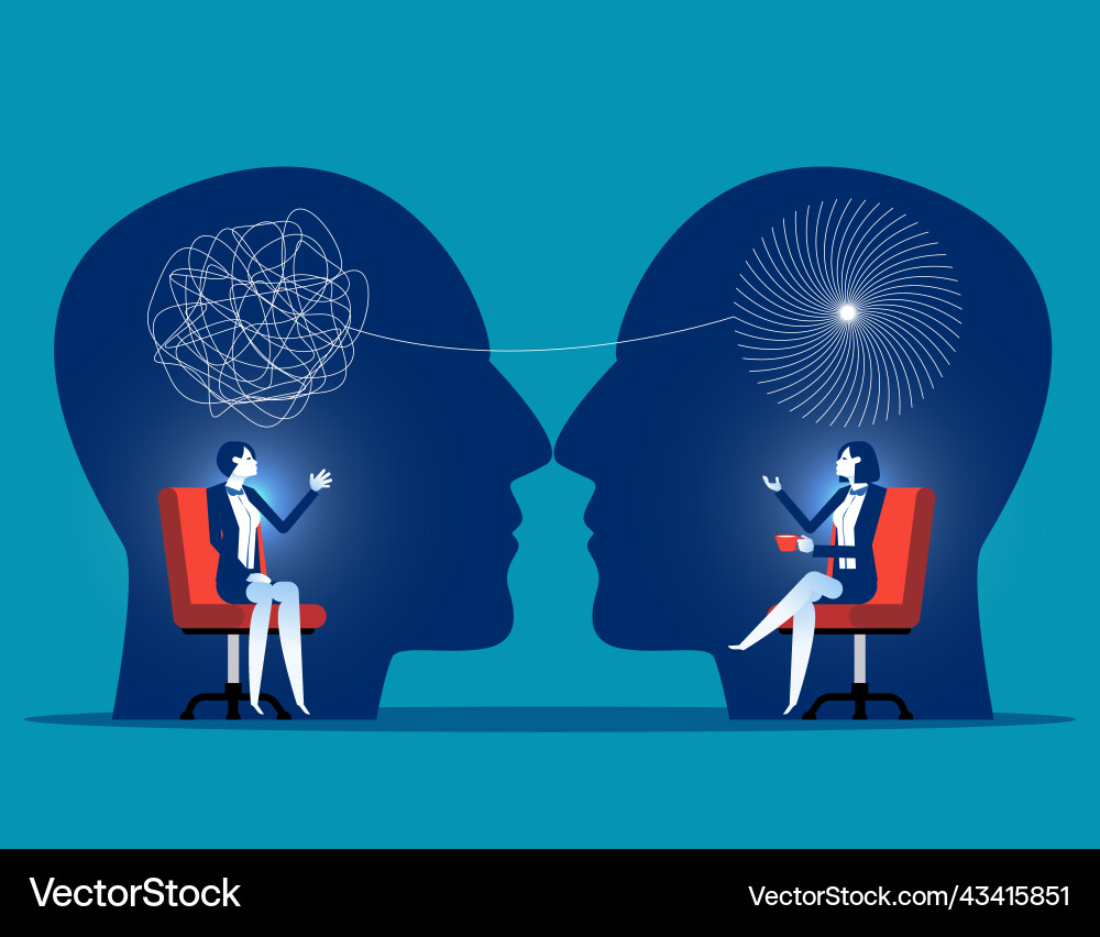 Emotions and talking about frustration stress Vector Image