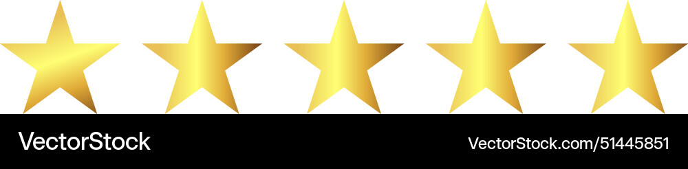 Five star icon stars rating Royalty Free Vector Image