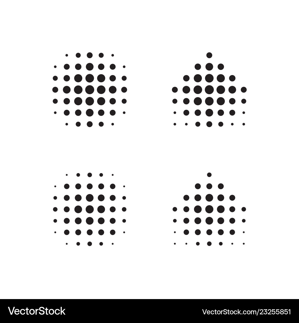 Halftone dots forms Royalty Free Vector Image - VectorStock