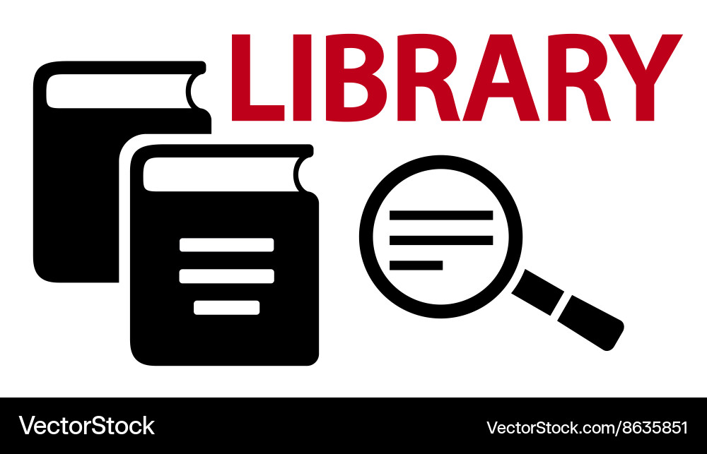 Learning on library concept symbol Royalty Free Vector Image